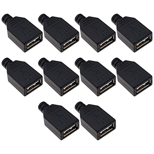 eMagTech 10 Set USB Type A 4 Pin Female Jack Connector DIY USB ...