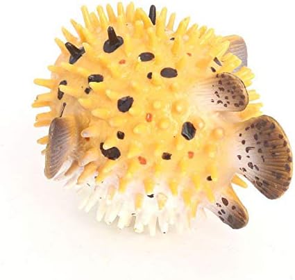 Torribaly Pufferfish Figurine Realistic Plastic Wild Pufferfish ...