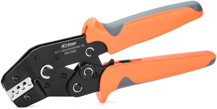 IWISS iCrimp SN-28B Crimping Tool for AWG28-18 Dupont Pins & 620PCS 2.54 Pitch Row Dupont Type ...