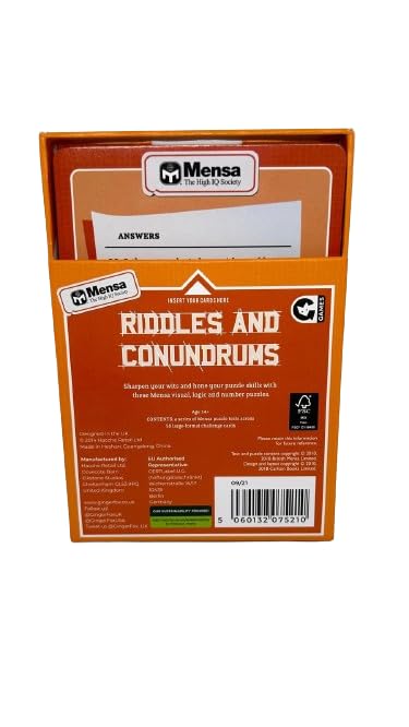 Mensa Riddles And Conundrums self-challenging cards – BigaMart