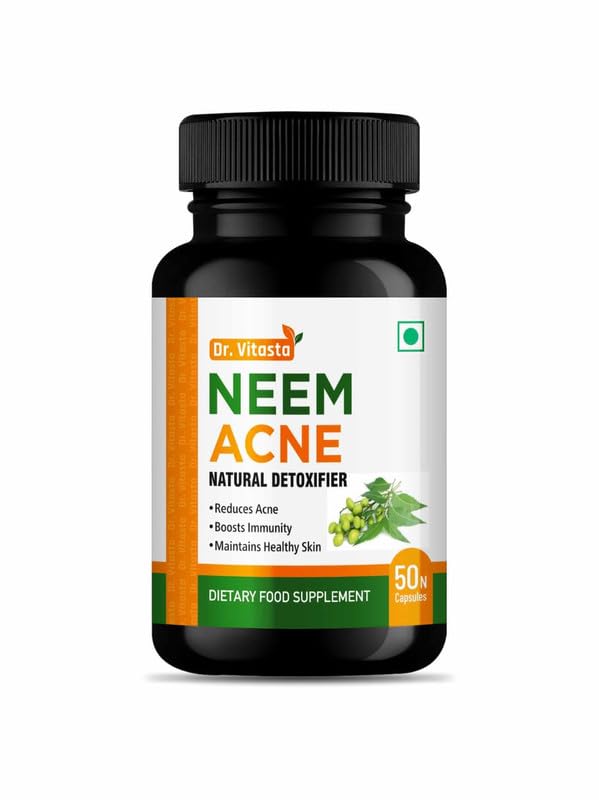 DR. VITASTA Neem Acne Capsules | Natural Detoxifier | Reduces Acne ...