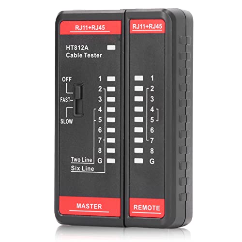 Telephone Line Test Tool, HT812A Network Cable Tester Battery Powered ...