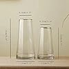 Amazon.com: FUNSOBA Moden Trapezoid Glass Vase with Gold Mouth for ...