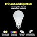 Evolux by Lloyd's Foco LED Inteligente WiFi A19 configuración automática (redes de 2.4 GHz) RGB+ ...