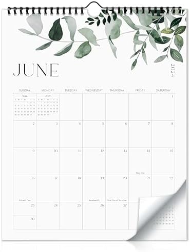 Amazon.com: Calendar 2024-2025 - Vertical 11x17 2024 Wall Calendar Runs ...