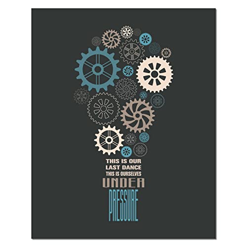 Amazon.com: Under Pressure Song Lyrics Print Decor Gift, Wall Poster ...