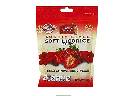 Amazon.com : Australian Made Soft Licorice RED Strawberry Flavor (4oz ...