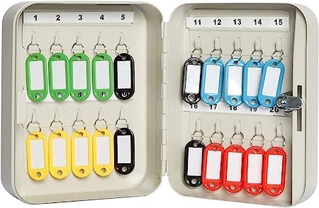 MSA Wall Mount Key Lock Cabinet Box, Security Metal Key Box with 20 ...