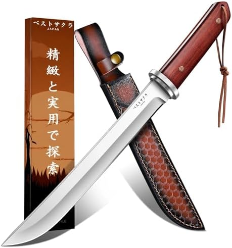 Amazon.com : FUSIONKEI Tanto Fixed Blade Knife - Japanese Outdoor ...
