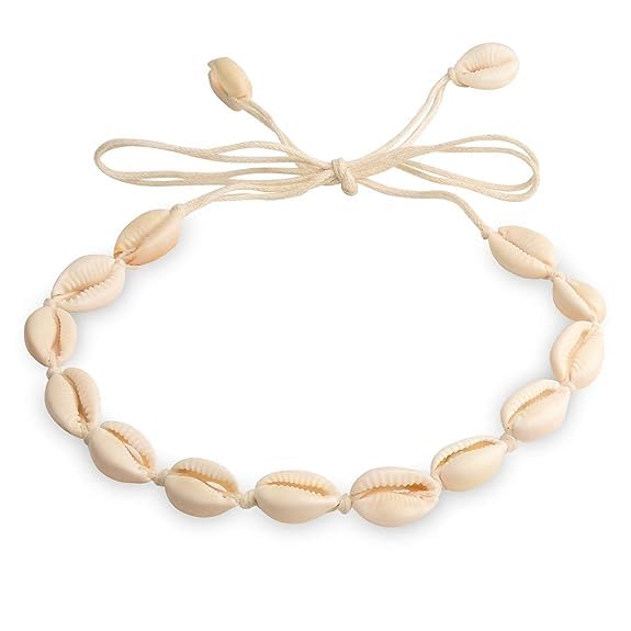 Buy Dazzling diva Shell Necklace, Cowrie Shell Choker Necklace, Natural ...