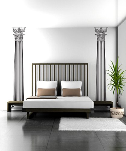 Amazon.com: Greek Column Vinyl Wall Decal Sticker. (Black) 9ft Tall ...