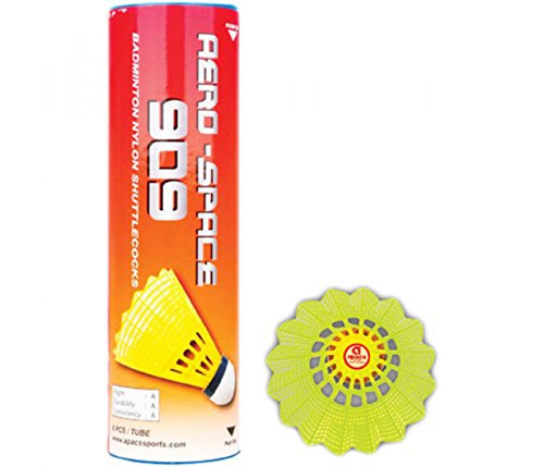 Buy Apacs Aero-Space 909 Blue Cap Yellow Nylon Shuttlecock (Speed ...