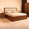 SONA ART & CRAFTS Zeus Sheesham Wood King Size Bed with Storage Box ...
