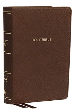 Amazon.com: NKJV, Deluxe Reference Bible, Compact Large Print, Leathersoft, Brown, Red Letter ...