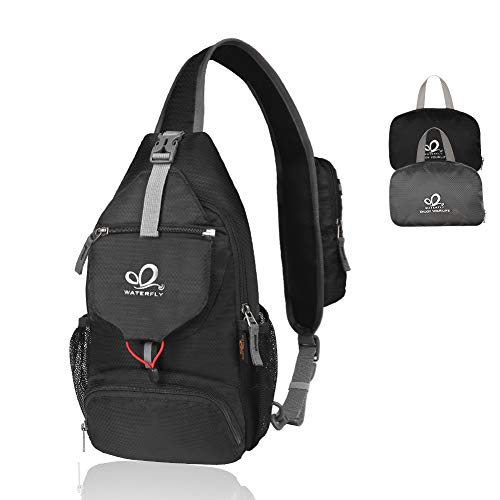 WATERFLY Packable Small Crossbody Sling Backpack Shoulder Chest Bag ...