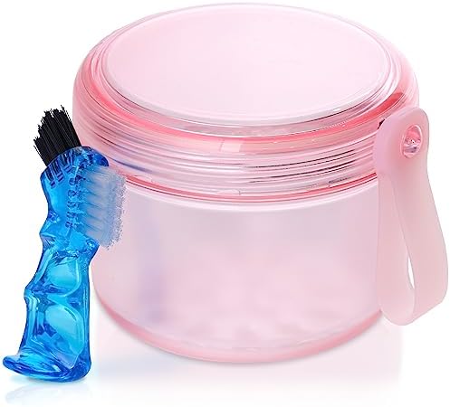 Amazon.com : Denture Case, Leak Proof Denture Bath Cup for Travel ...