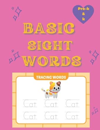 Basic Sight Words: Jumbo Workbook for pre k & k: Treasure, Favour ...