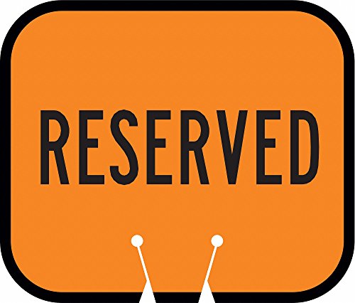 Traffic Cone Sign, Orange w/Blk, Reserved: Industrial Warning Signs ...