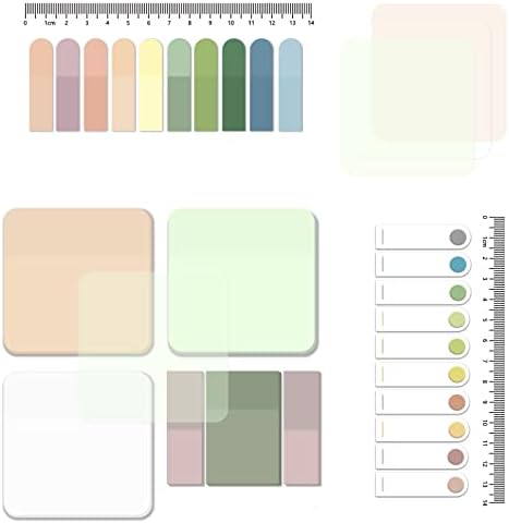 Amazon.com : 1160 Sheets Pastel Transparent Sticky Notes, 3 x 3 inch ...