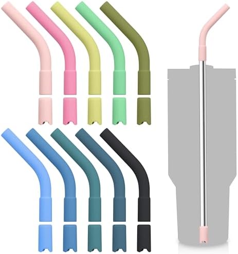Amazon.com: 18 Pcs 8mm Silicone Straw Tips and Pedestals Reusable Food ...