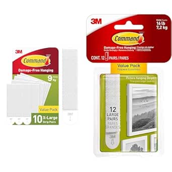 Command Picture Hanging Strips, White, X-Large, 10 Strip Pairs - For ...
