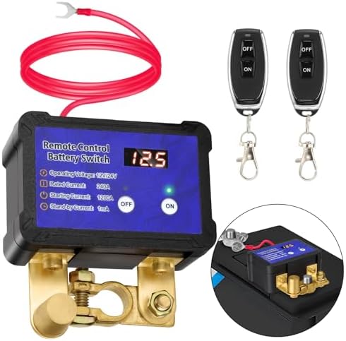 Amazon.com: ISINFLASH Kill Switch with Voltage Display Remote Battery ...