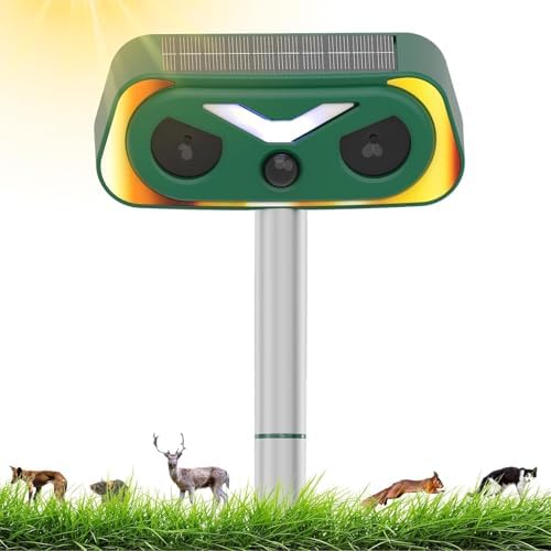 Solar Cat Repellent, Solar Powered Ultrasonic Animal Repeller and Cat ...