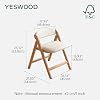 Amazon.com - YESWOOD Oak Folding Dining Chairs with Cushion, Solid Wood ...