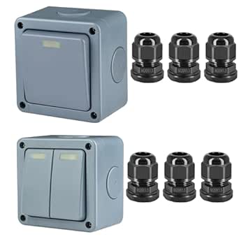 ABS Outdoor Waterproof Switch,10A 125VAC Light Switch Waterproof ...