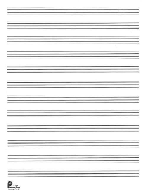 Amazon.com: 1. Manuscript Paper: 12-stave (formerly #51): Passantino ...