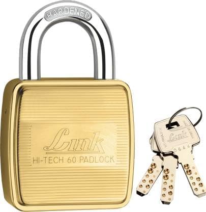 Link Armored 70mm Padlock, Hardened Shackle | Solid Brass Body with 3 ...