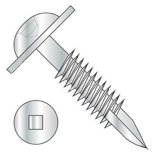 #7 x 1 1/4" Deep Thread Wood Screws/Pocket Hole/Square Drive/Round ...