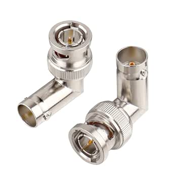 Amazon.com: MOOKEERF 2PCS BNC Male to Female Adapter 75 Ohm BNC Right Angle Connector for 3G/6G ...