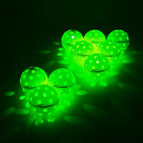 PickleStar LED Light Up Pickleball Balls,Official Sizes Outdoor 40 ...