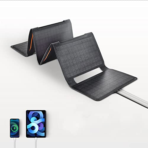 40W Portable Solar Panel, IP67 Waterproof ETFE Material Solar Charger ...