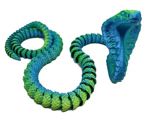 Amazon.com: 3D Printed Cobra - Lifelike, Articulated Snake Fidget Toy ...