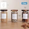 Amazon.com: 6 Set Glass Pantry Storage Jars with Acacia Airtight Lid ...