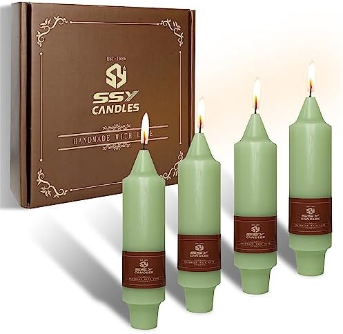 Amazon.com: Gedengni Dripless Candlesticks Short Taper Candle,5inch ...
