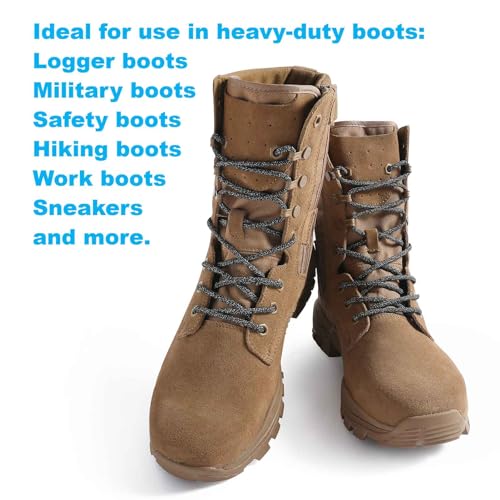 Snapklik.com : VSUDO 45 Inches Unbreakable Grey Boot Laces, 35mm ...