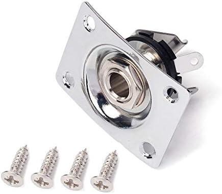 Amazon.com: WLDJXLGL Metal 1/4" Guitar Output Jack Plate Input Jack ...