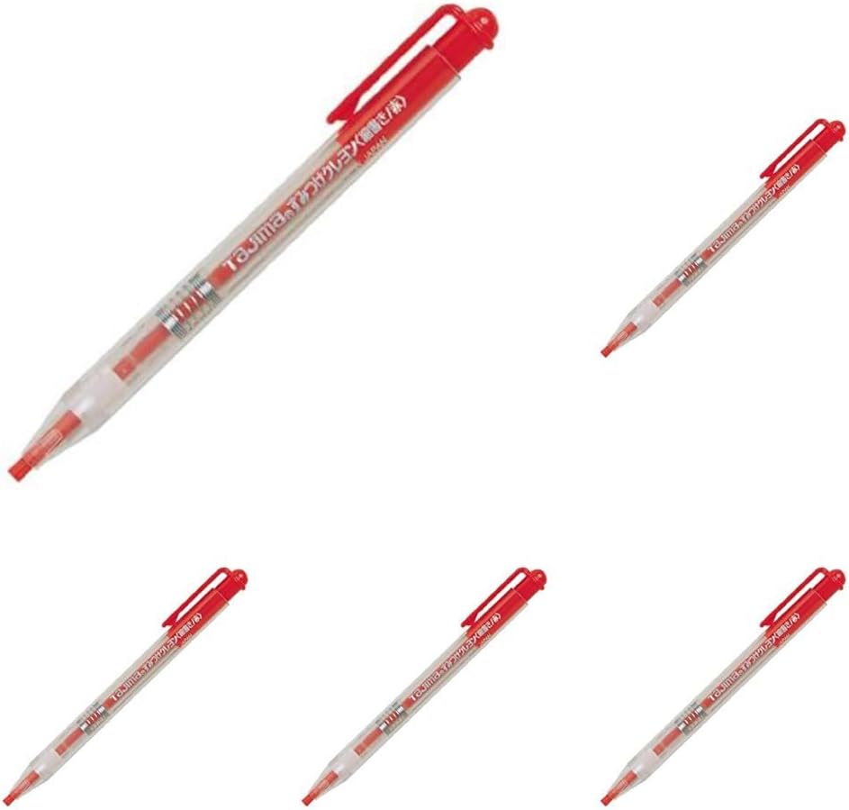 Amazon.co.jp: タジマ(Tajima) すみつけクレヨン(細書き4.0mm) 赤 SKH-RED (× 5) : 文房具・オフィス用品