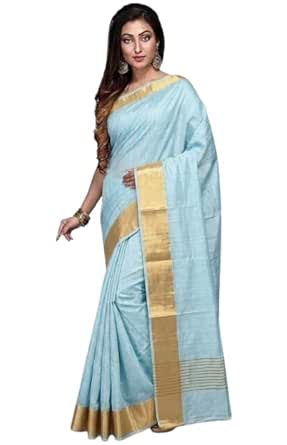 Buy Bhagalpuri Handloom Women's Pure Munga Silk Plane Saree with ...