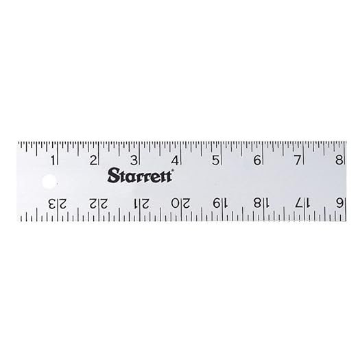 Starrett Straight Edge Aluminum Rule - Ideal for Schools, Shops, Metal ...