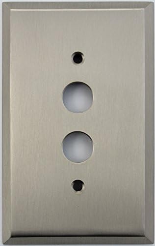 Polished Nickel Deco Step Style 1 Gang Push Button Light Switch Wall ...