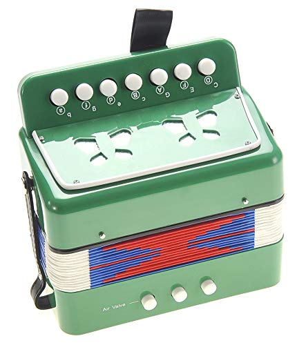 Amazon.com: Green Accordion For Kids Music Toys, Childrens Musical ...