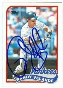 Amazon.com: Randy Velarde autographed baseball card (New York Yankees ...
