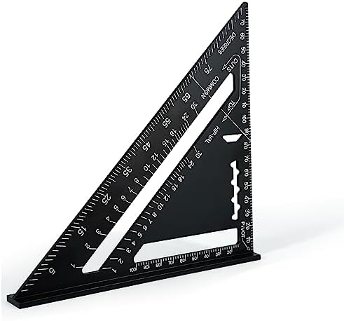 IKAAR Carpentry Square 7-Inch Aluminum Triangle Ruler - Metal Speed ...