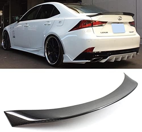 Amazon.com: EPARTS Real Carbon Fiber F-Style Rear Spoiler Wing Trunk ...