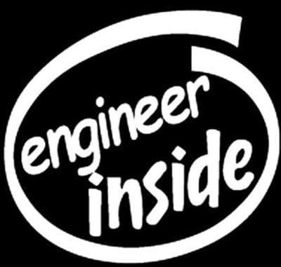 Indiashopers Engineer Inside Hood, Bumper, Sides, Windows Car Sticker ...