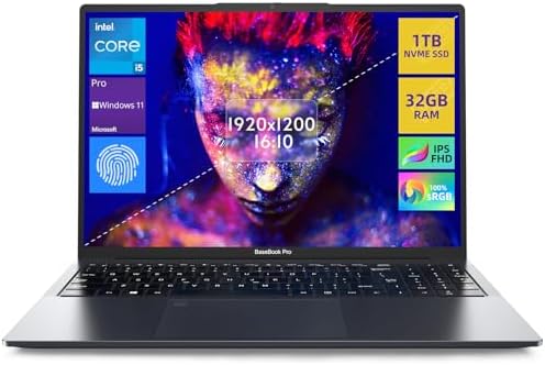 BHWW Windows 11 Pro Laptop, 32GB RAM and 1TB SSD, Intel Core i5-1035G4 ...